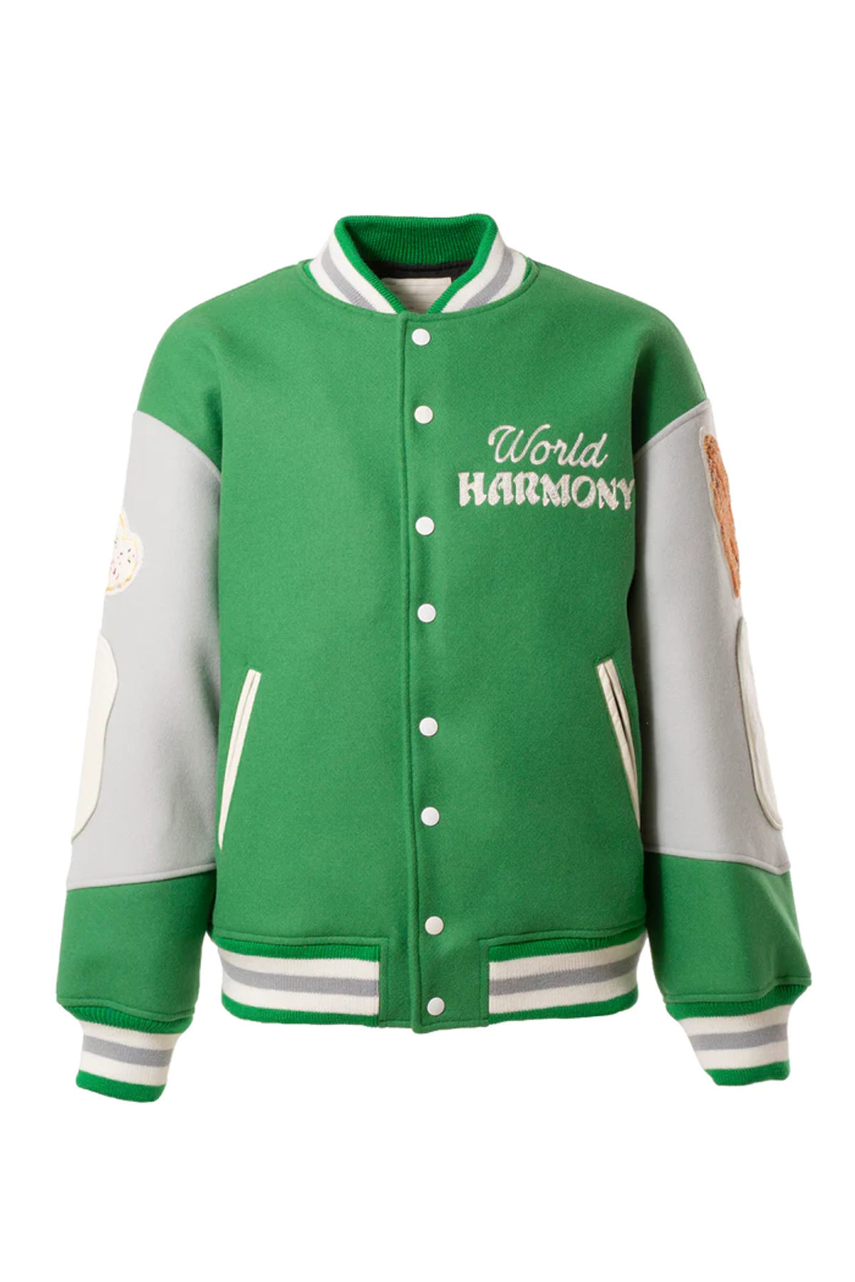 Saint Michael Green Wool Varsity Jacket | WHAT’S ON THE STAR?