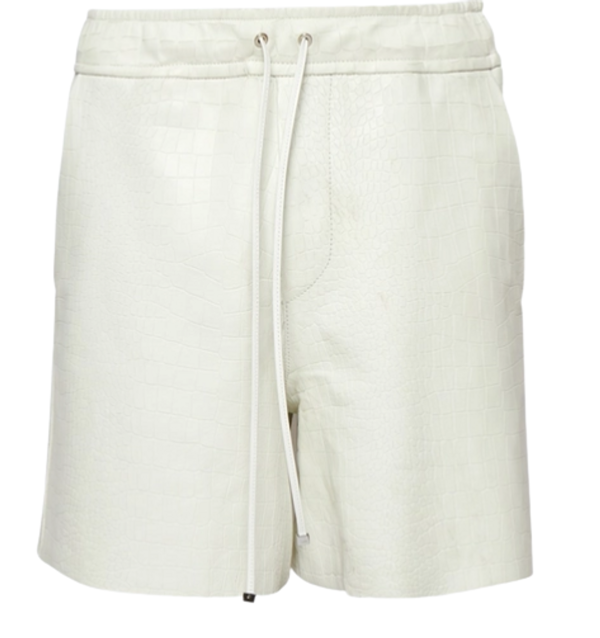 Amiri Embossed Crocodile White Shorts | WHAT’S ON THE STAR?