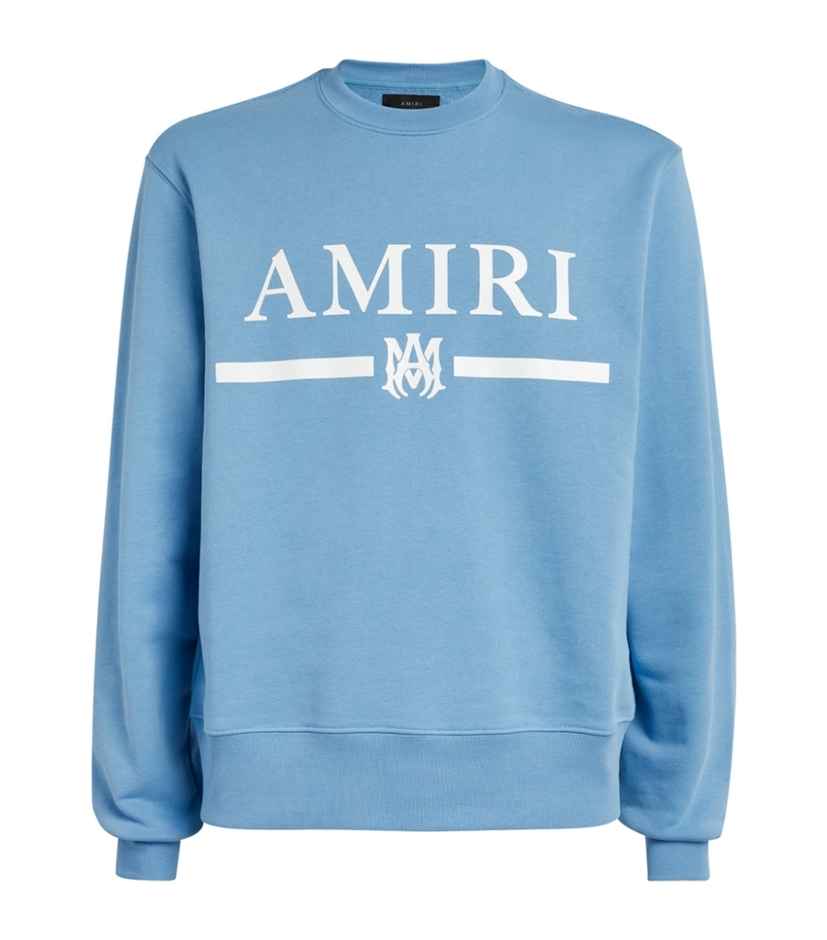 Amiri Blue Bar Logo Crewneck Sweatshirt | WHAT’S ON THE STAR?