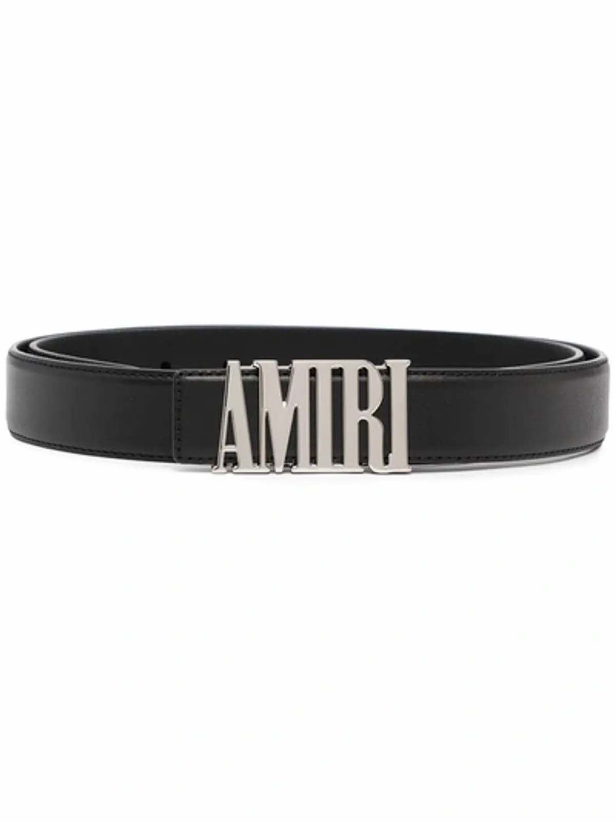Amiri Black Logo Buckle Leather Belt | WHAT’S ON THE STAR?