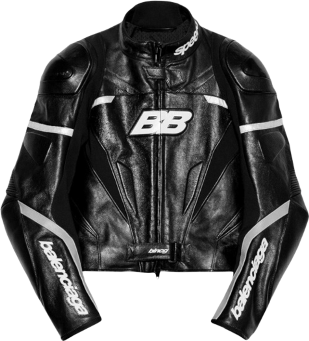 Balenciaga Black Leather 'BB' Moto Jacket | WHAT’S ON THE STAR?