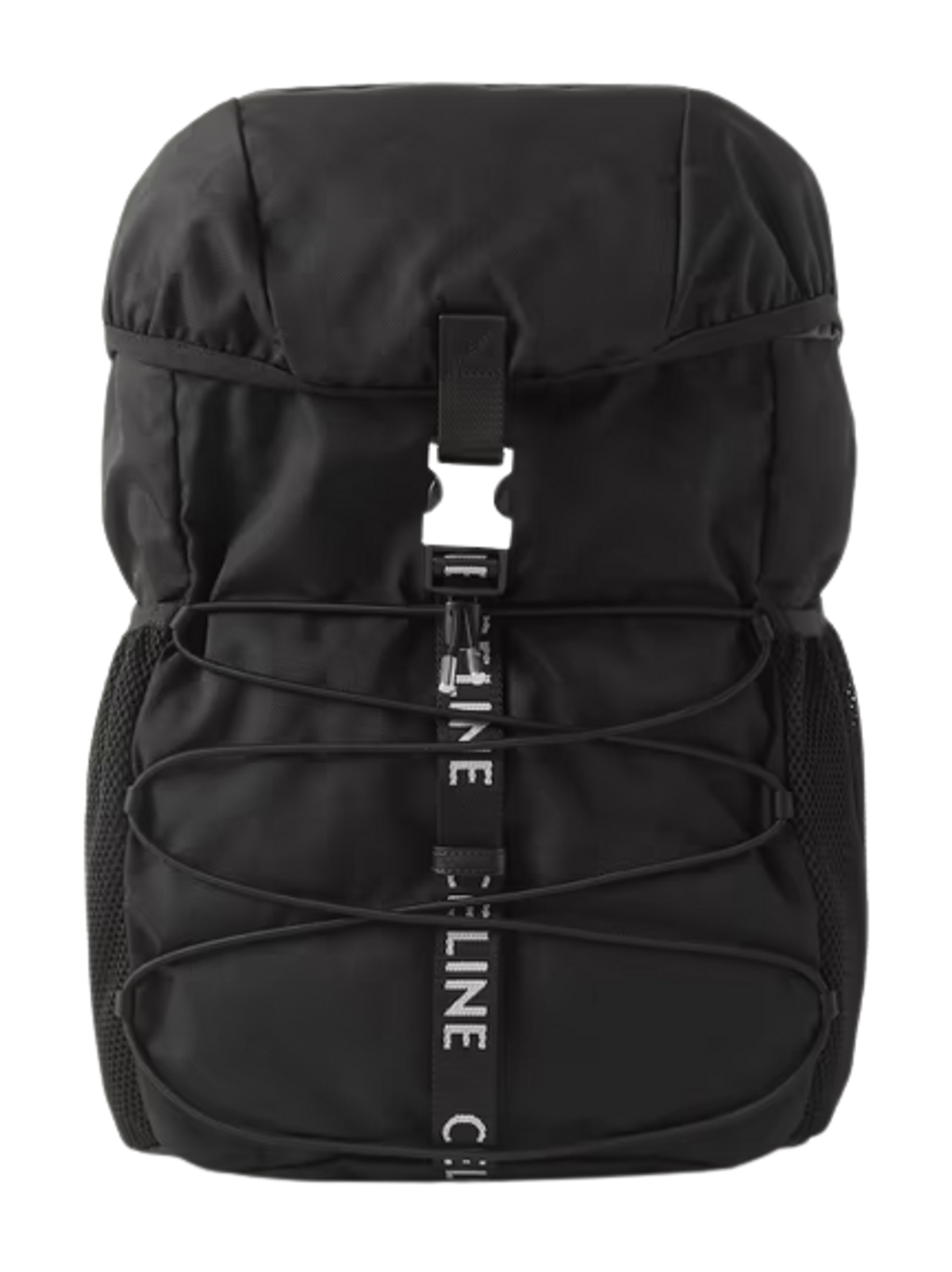 Celine Logo Webbing-trimmed Gabardine Black Backpack | WHAT’S ON THE STAR?