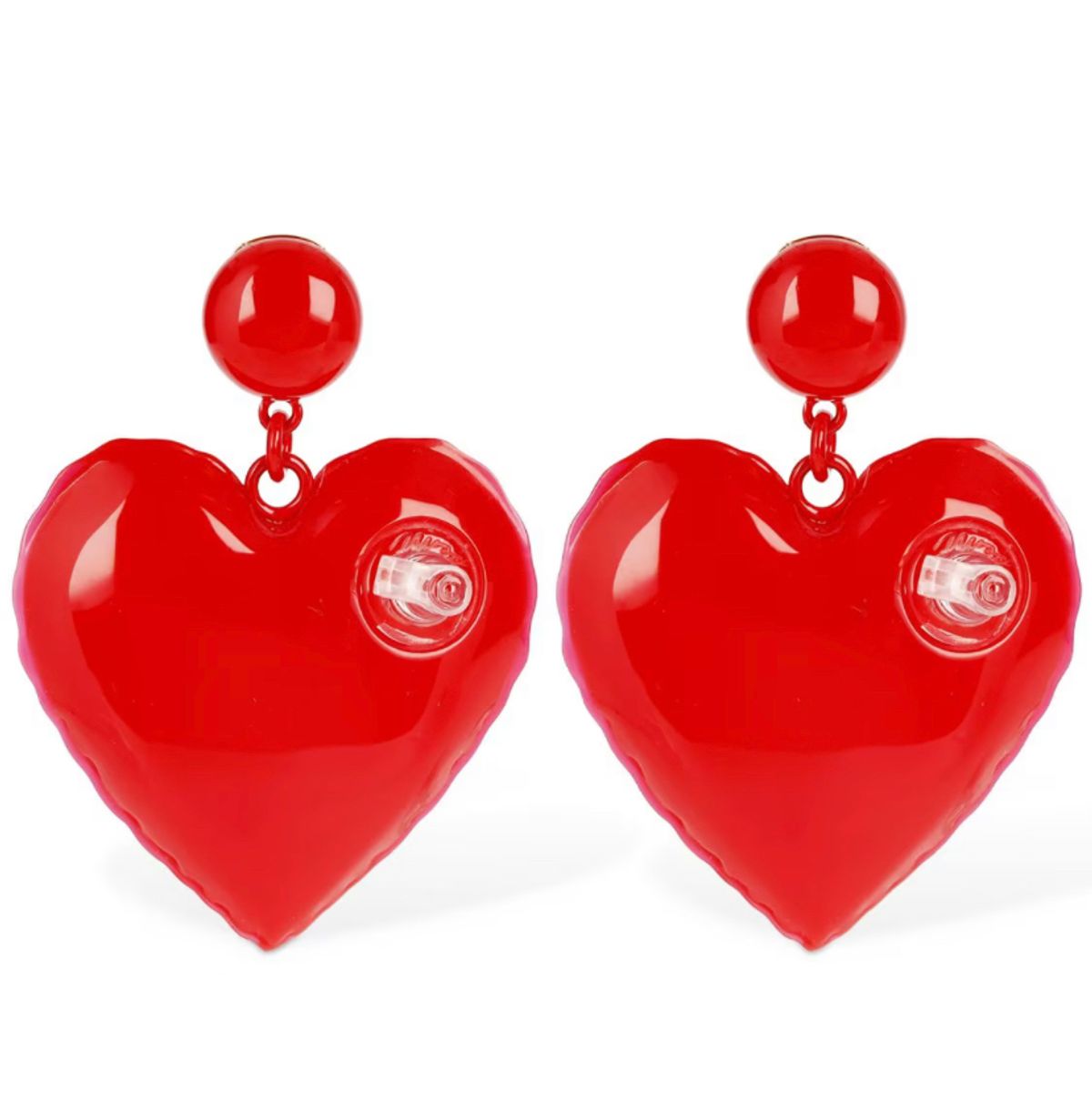 Moschino Inflatable Heart Drop Clip-On Earrings | WHAT’S ON THE STAR?