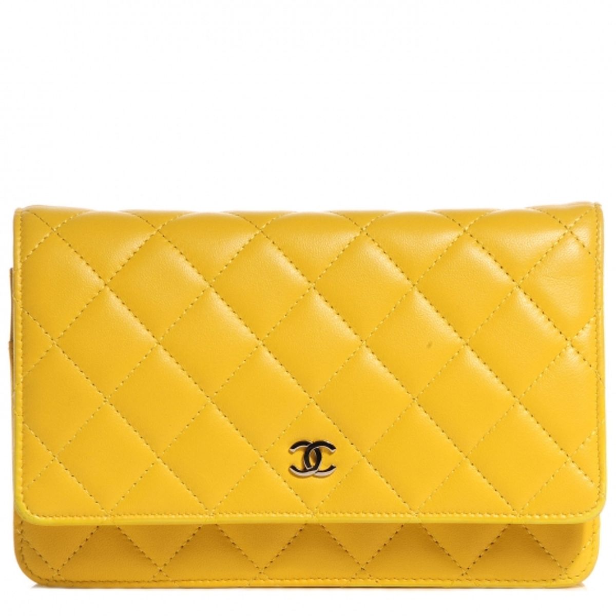 Chanel Yellow Lambskin Quilted Wallet | WHAT’S ON THE STAR?