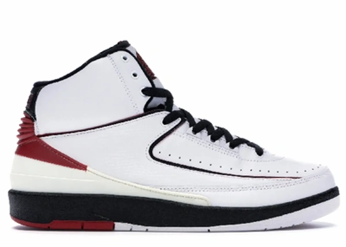 Jordan White And Varsity Red Jordan 2 Retro Sneakers | WHAT’S ON THE STAR?