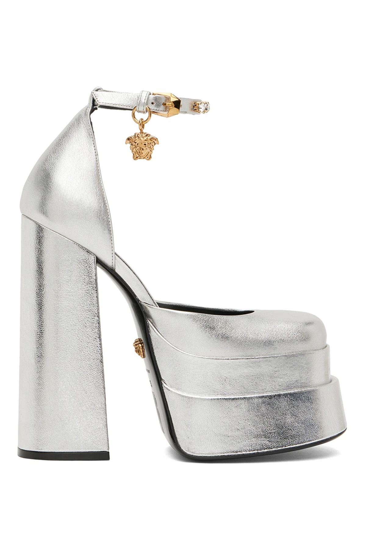 Versace Silver Medusa Aevitas Platform Heels | WHAT’S ON THE STAR?