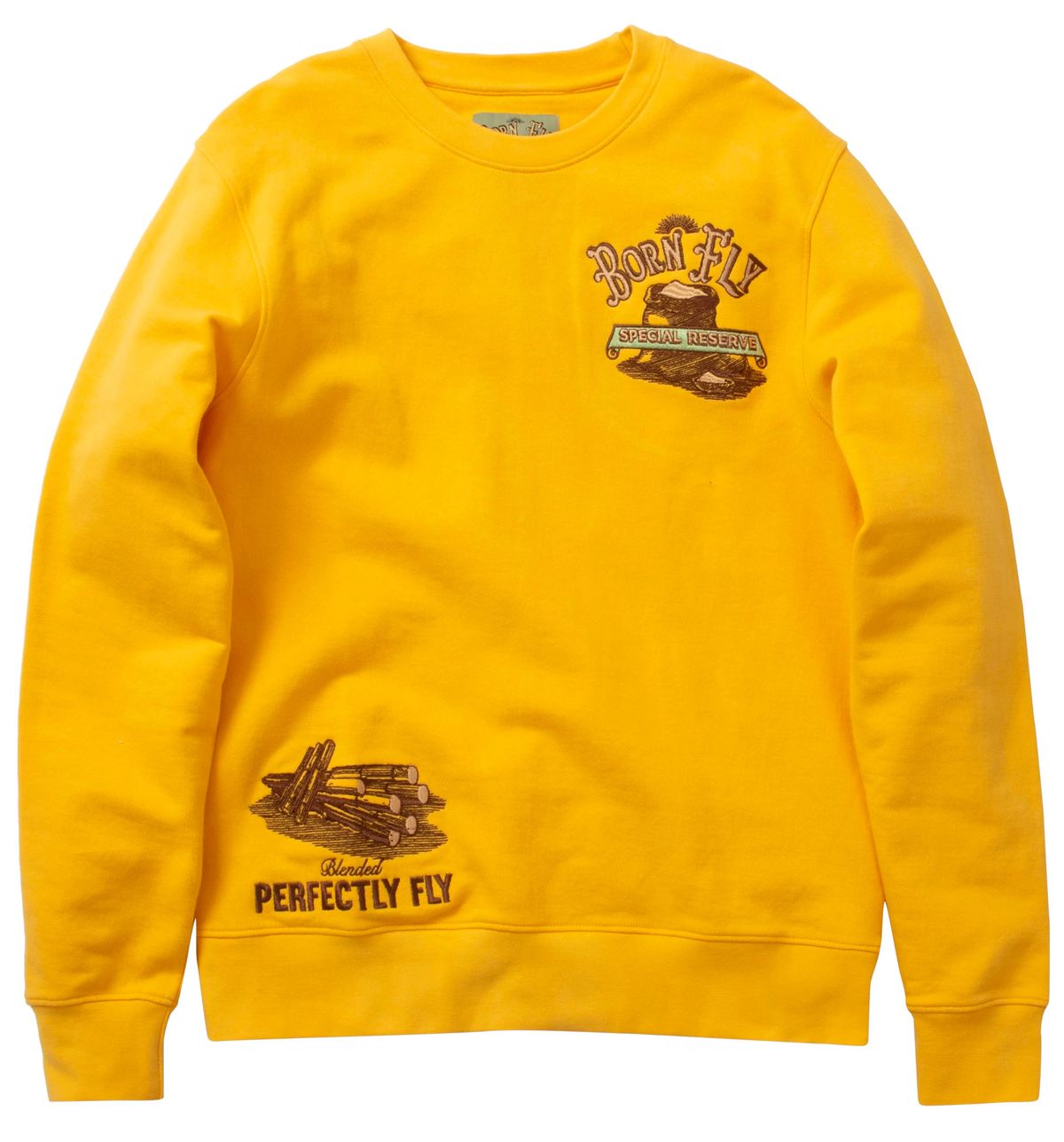 Born Fly Tha Bomb Yellow Crewneck | WHAT’S ON THE STAR?