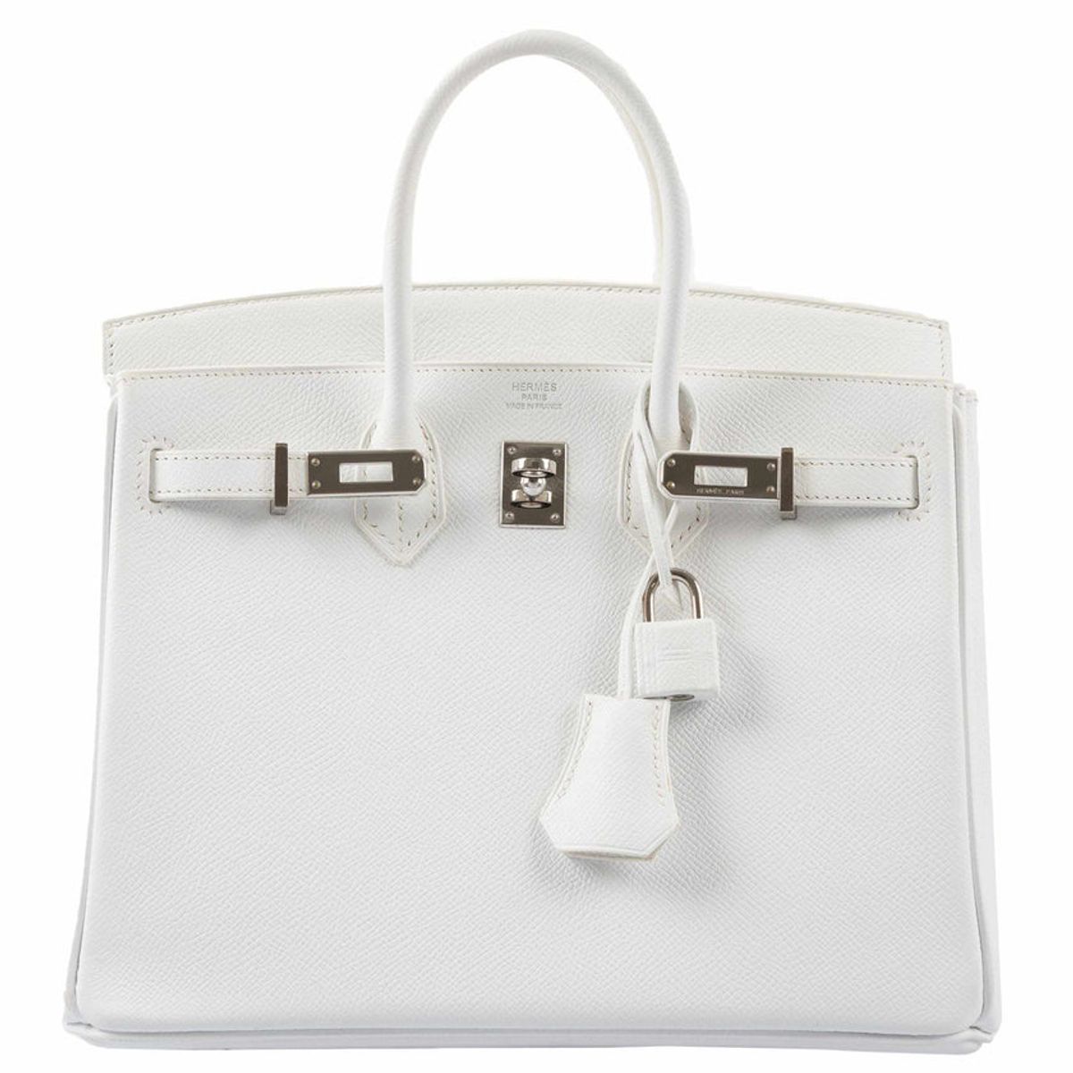 Hermes Birkin 25 White Epsom Palladium Hardware Bag | WHAT’S ON THE STAR?