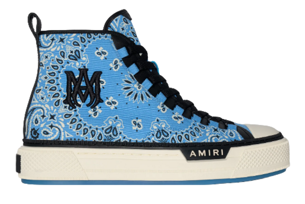 Amiri Bandana Court Hi Blue Sneakers | WHAT’S ON THE STAR?