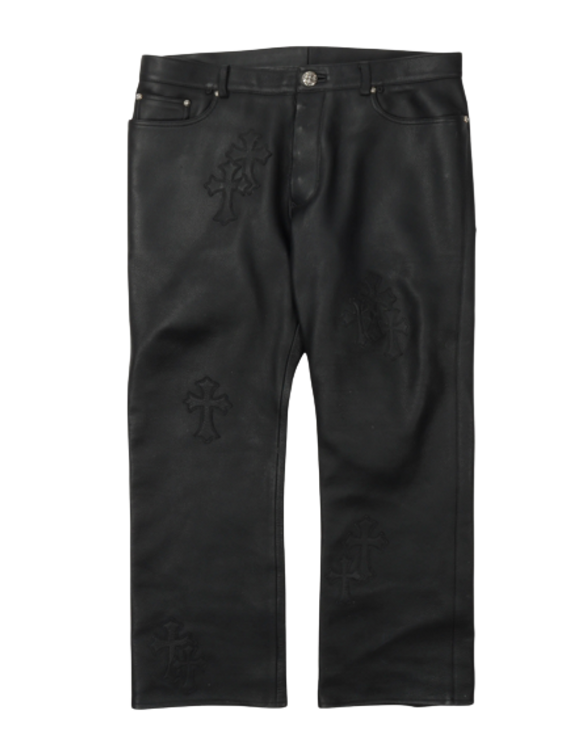 Chrome Hearts Leather Cross Leather Pants | WHAT’S ON THE STAR?
