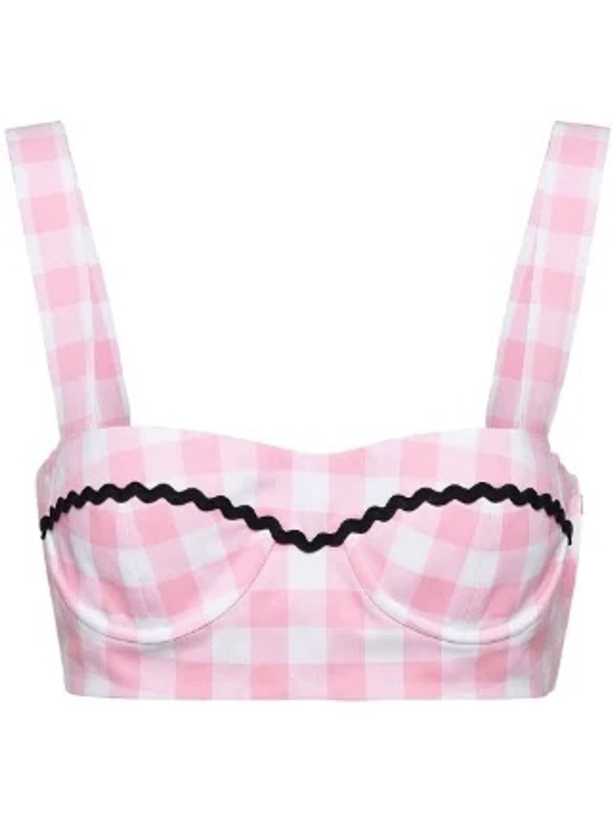 Prada Gingham-Check Bralette Top | WHAT’S ON THE STAR?