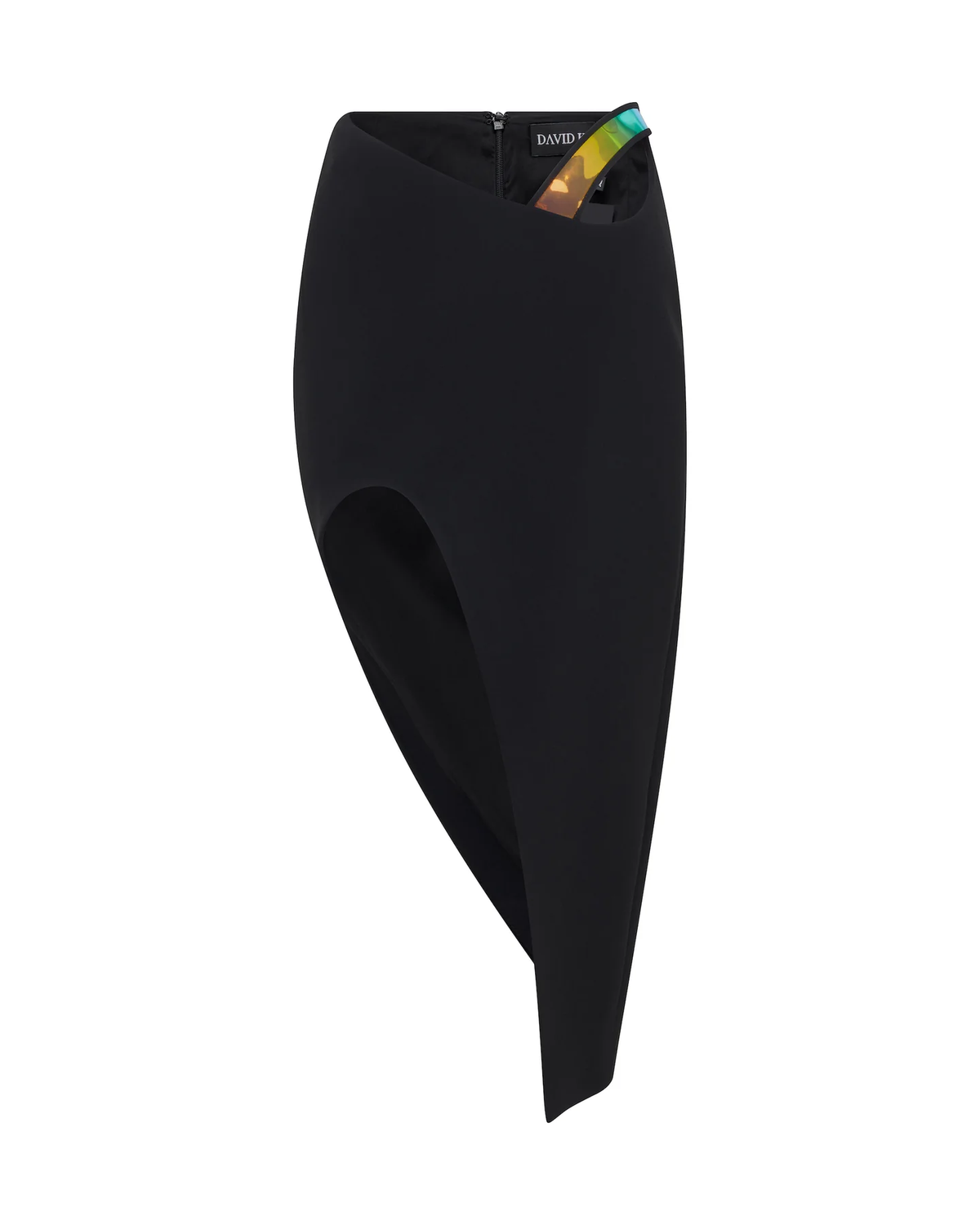 David Koma Iridescent Pvc Cut-Out Midi Skirt | WHAT’S ON THE STAR?