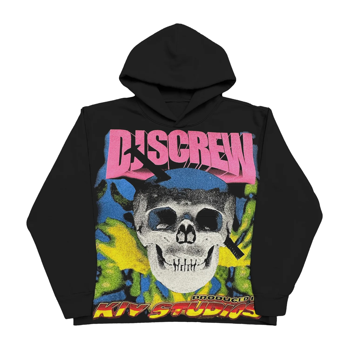 Kool Kiy × Screwed Up Records Black Skull Screw Hoodie | WHAT’S ON THE ...
