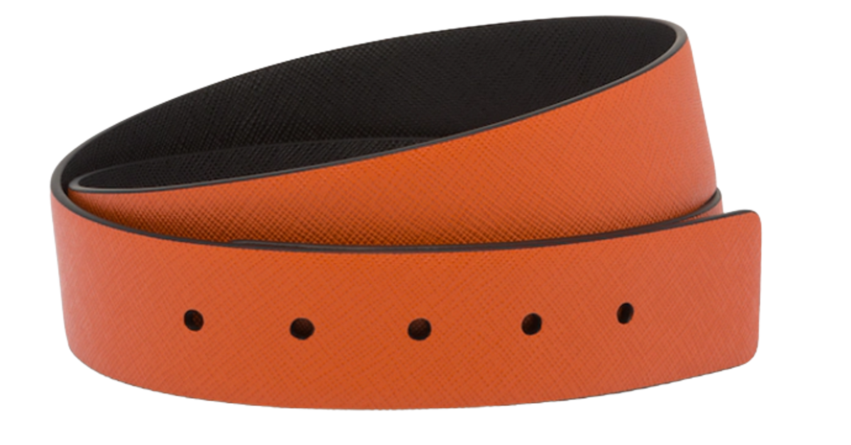 Prada Reversible Saffiano Leather Belt Strap | WHAT’S ON THE STAR?