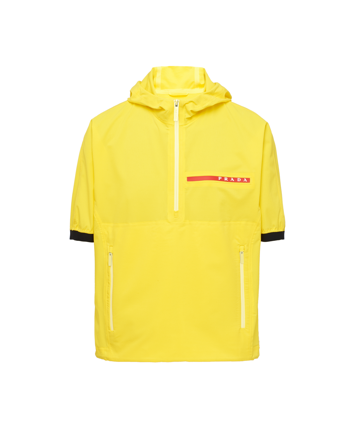 Prada Light Bi-stretch Short-sleeved Jacket In Sunny Yellow | WHAT’S ON ...