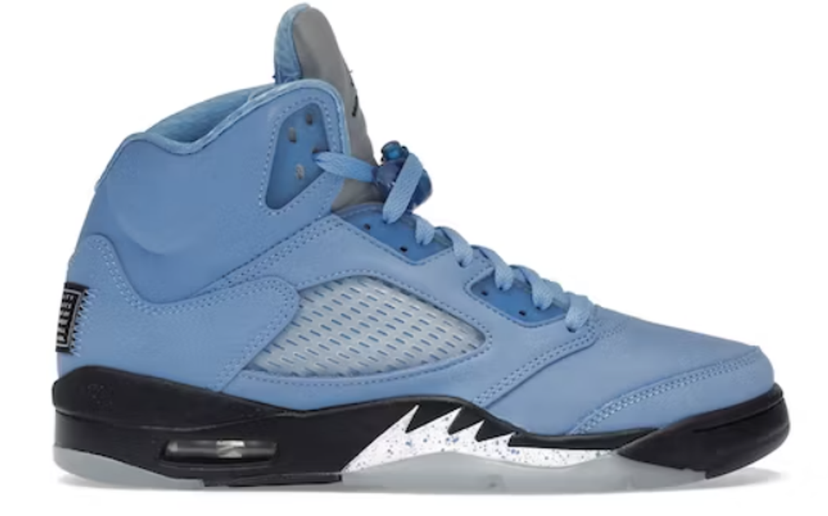 Jordan Unc University Blue Jordan 5 Retro Sneakers | WHAT’S ON THE STAR?