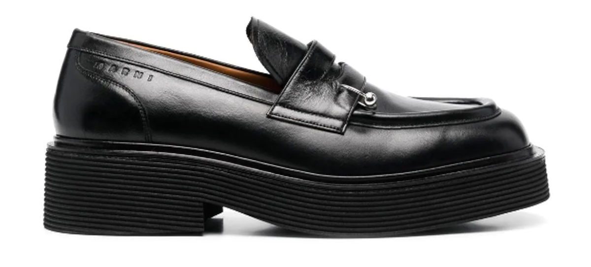 Marni Black Leather Square-Toe Platform Loafers | WHAT’S ON THE STAR?