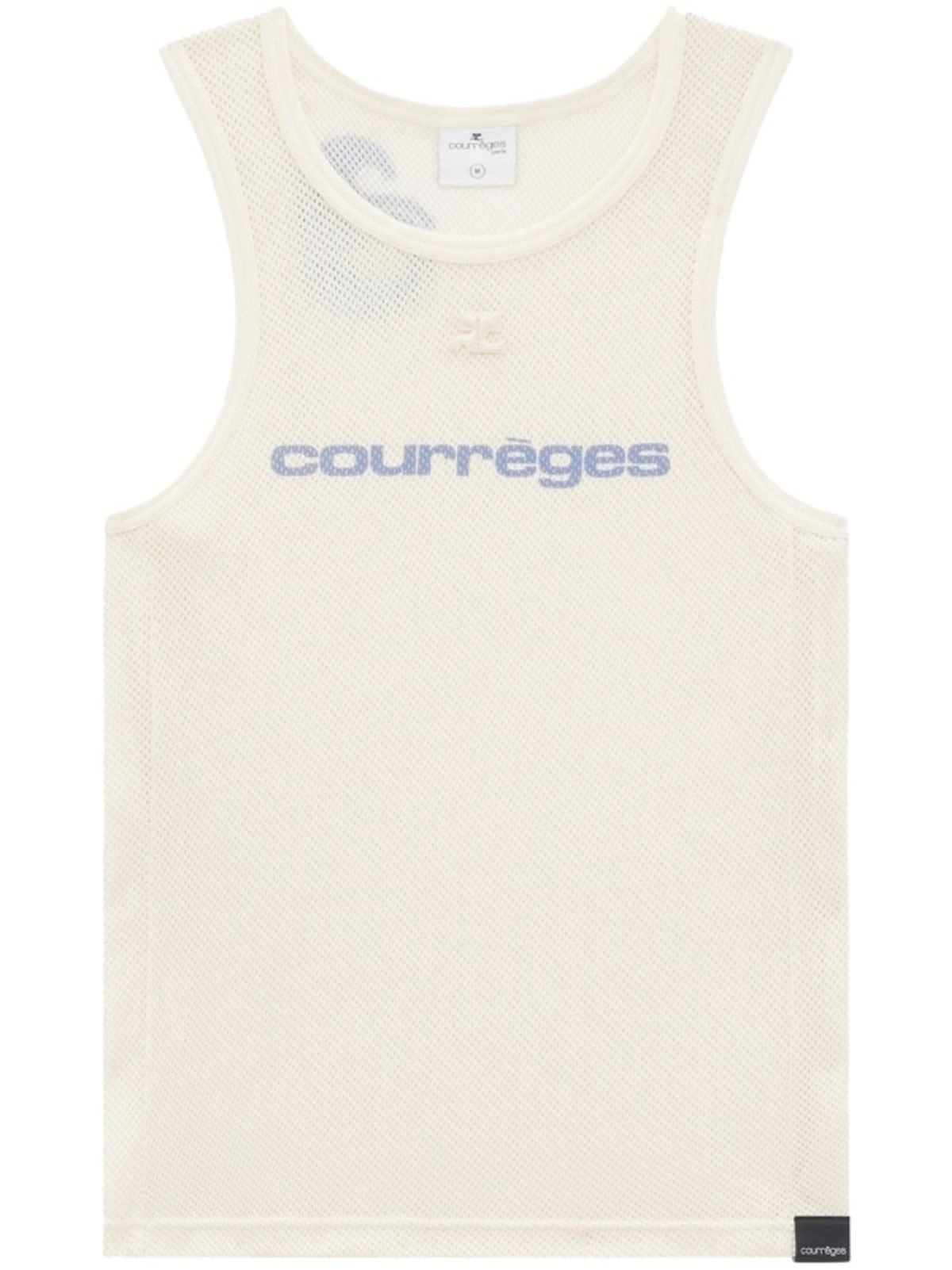 Courreges Mesh-Panelled Logo Tank Top | WHAT’S ON THE STAR?