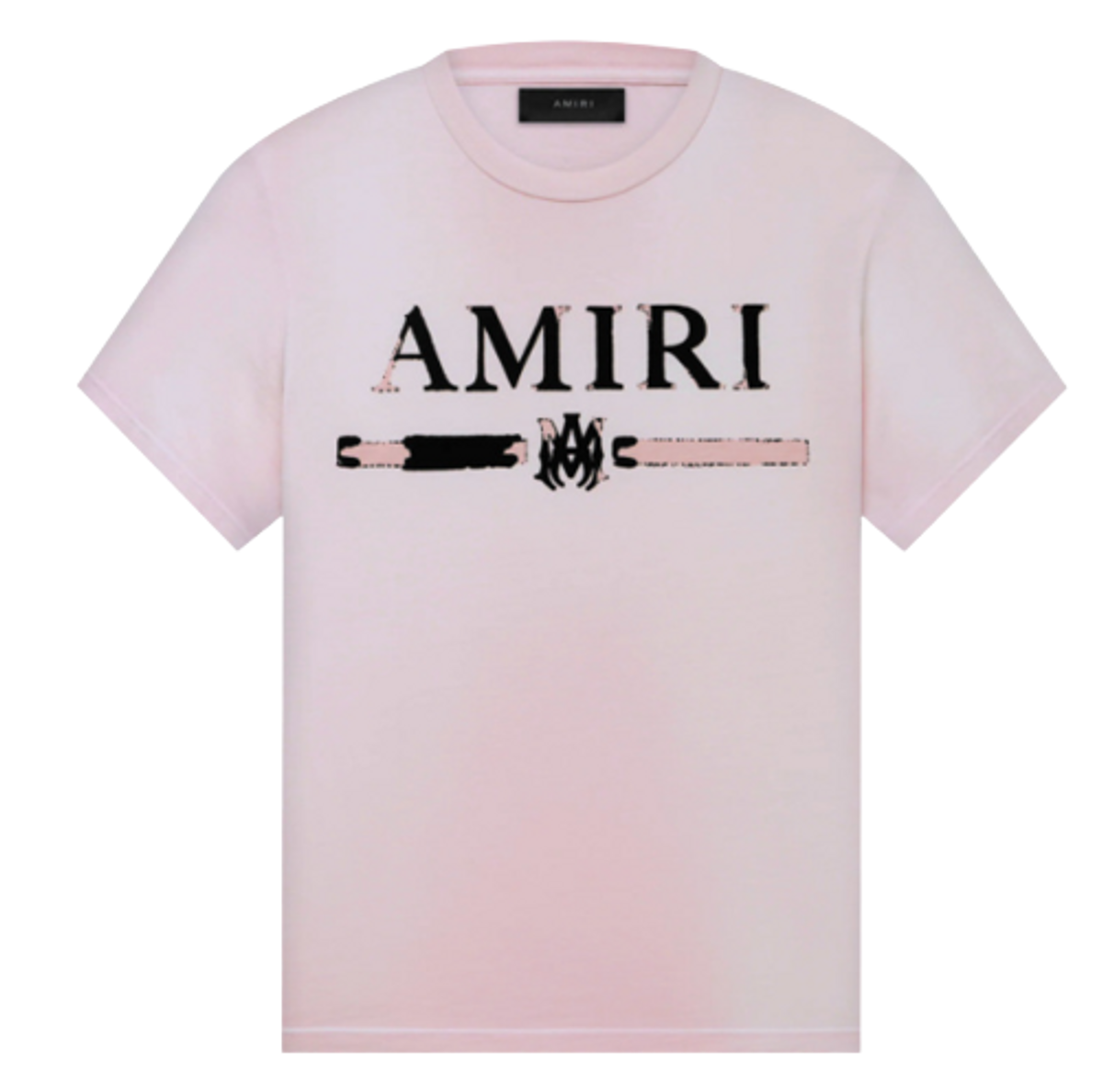 Amiri Logo Pink Print Short Sleeve T-Shirt | WHAT’S ON THE STAR?