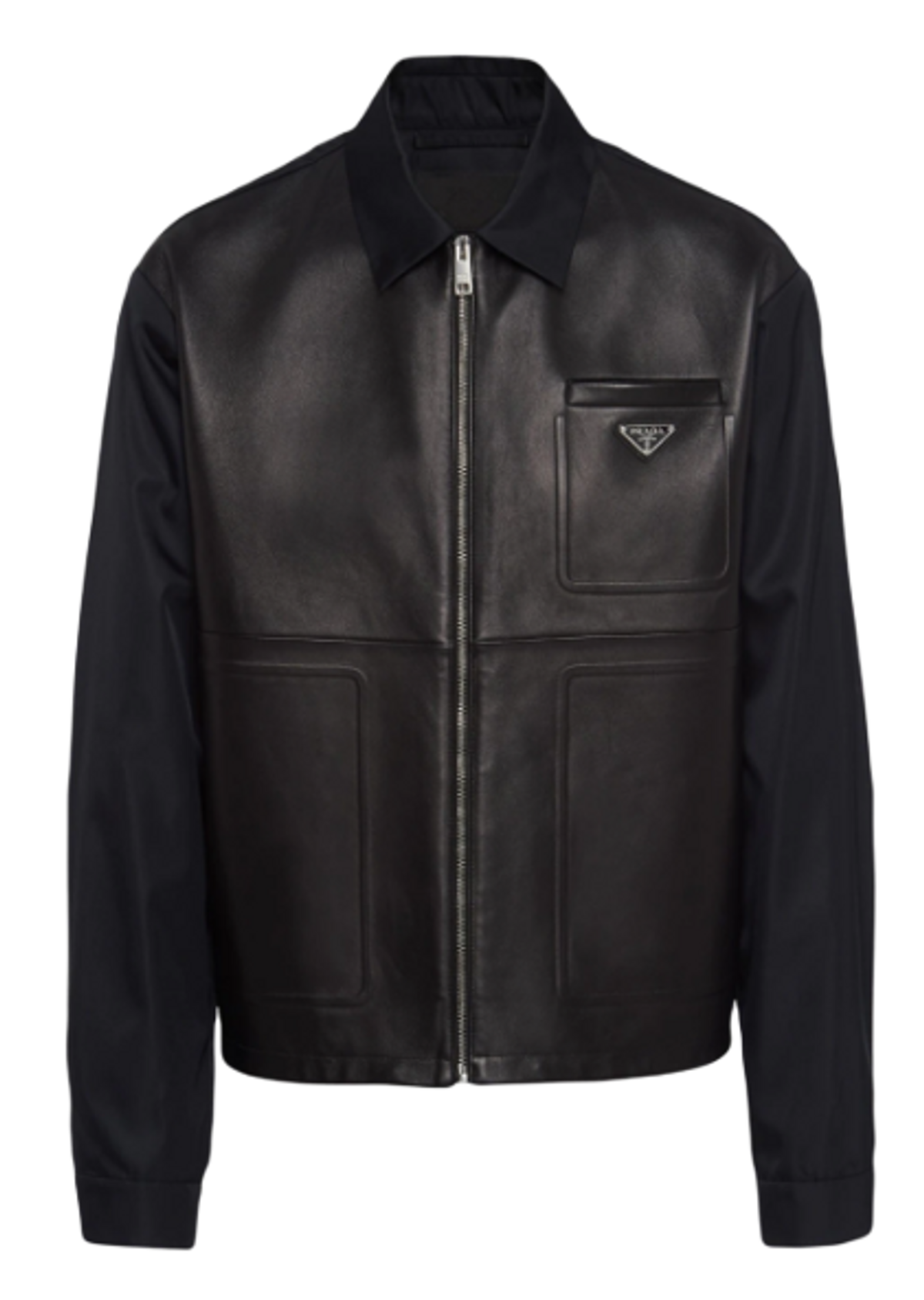 Prada Re-Nylon Black Leather Jacket | WHAT’S ON THE STAR?