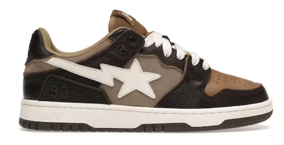 Bape Brown Ivory Sk8 Sta Sneakers | WHAT’S ON THE STAR?