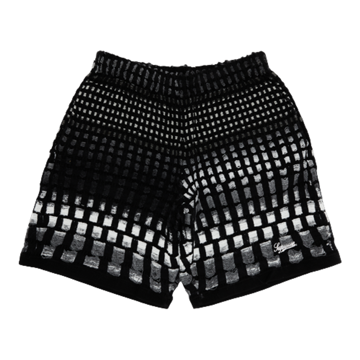 Supreme Gradient Grid Knit Black Shorts | WHAT’S ON THE STAR?