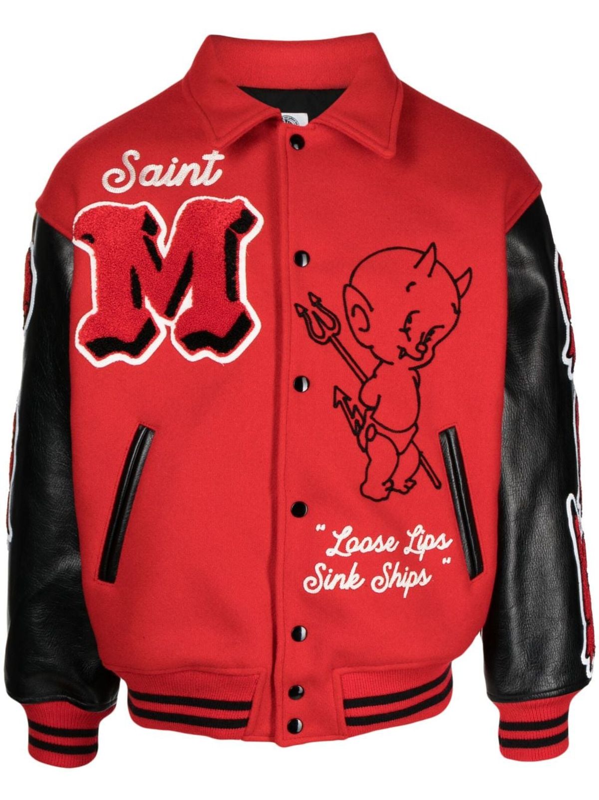 Saint Michael Red Varsity Letter Jacket | WHAT’S ON THE STAR?