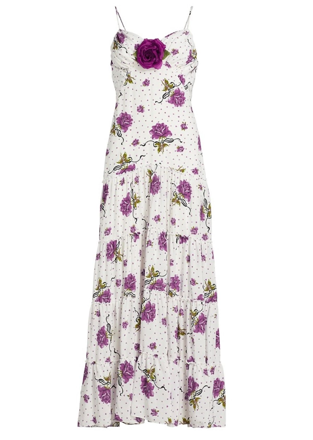 RODARTE Silk Rose-Print Midi-Dress | WHAT’S ON THE STAR?