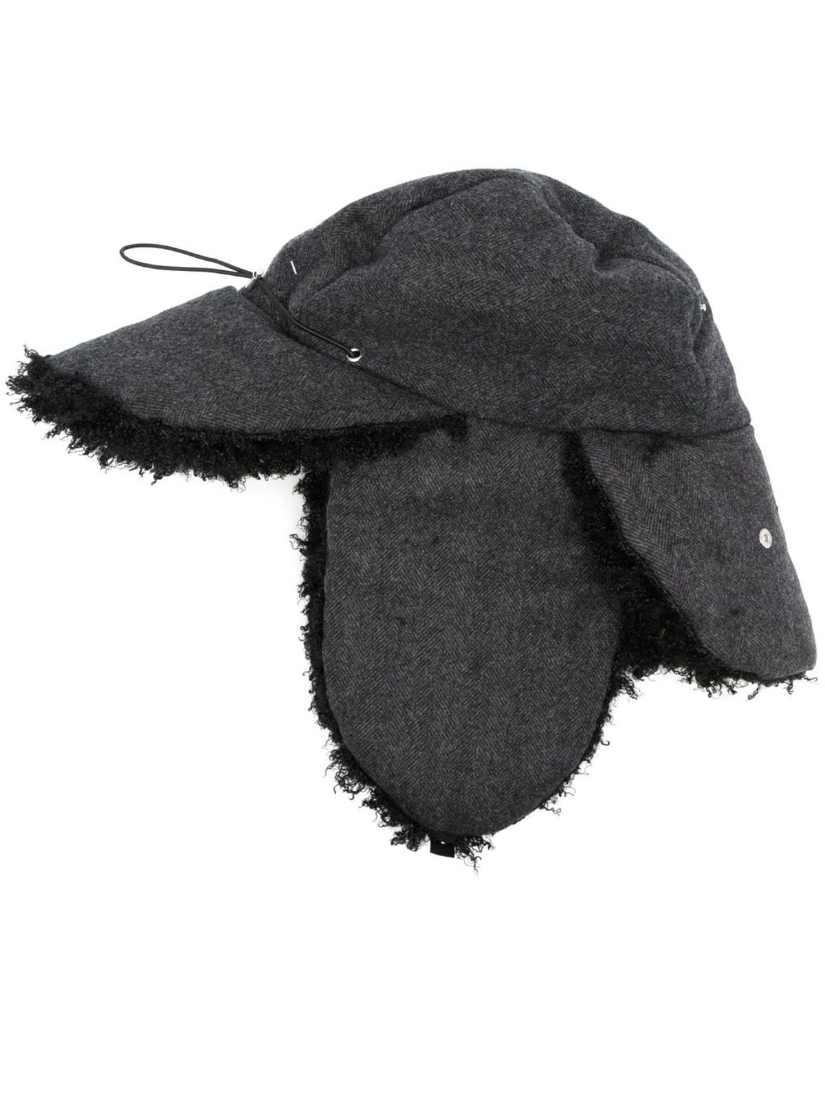 Maison Margiela Faux-fur Lined Trapper Hat In Black | WHAT’S ON THE STAR?