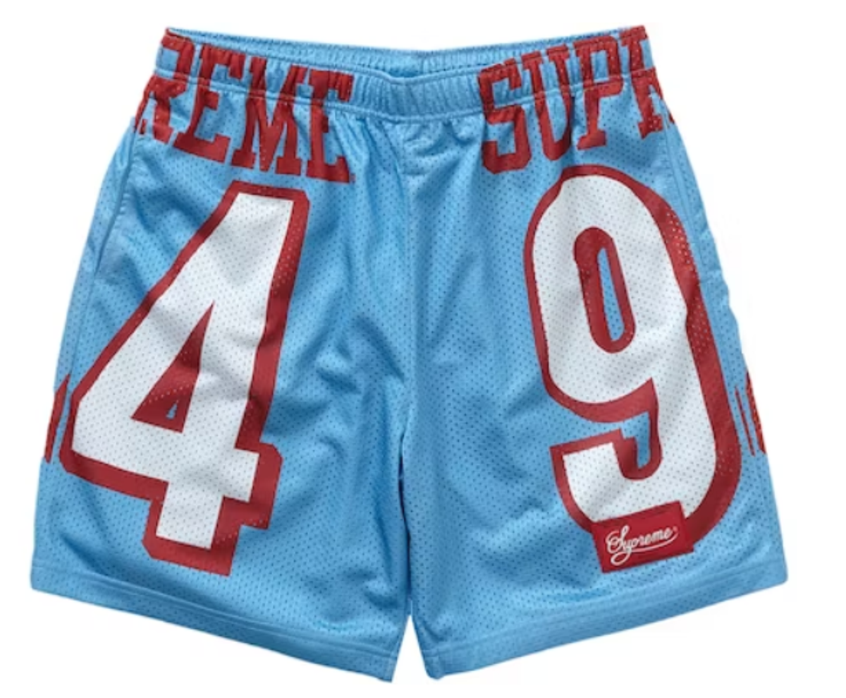 Supreme Light Blue 94 Jersey Shorts | WHAT’S ON THE STAR?