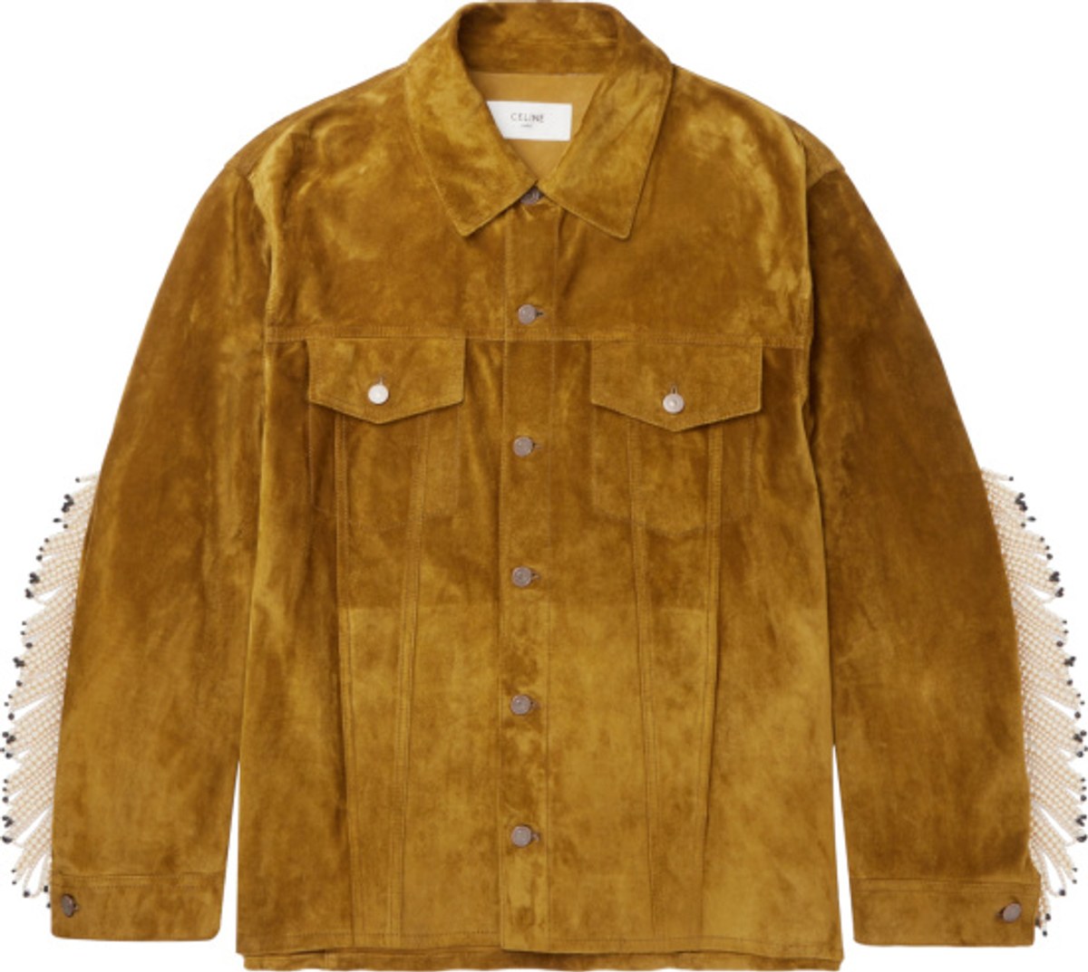 Celine Brown Suede Beaded-Fringe Jacket | WHAT’S ON THE STAR?