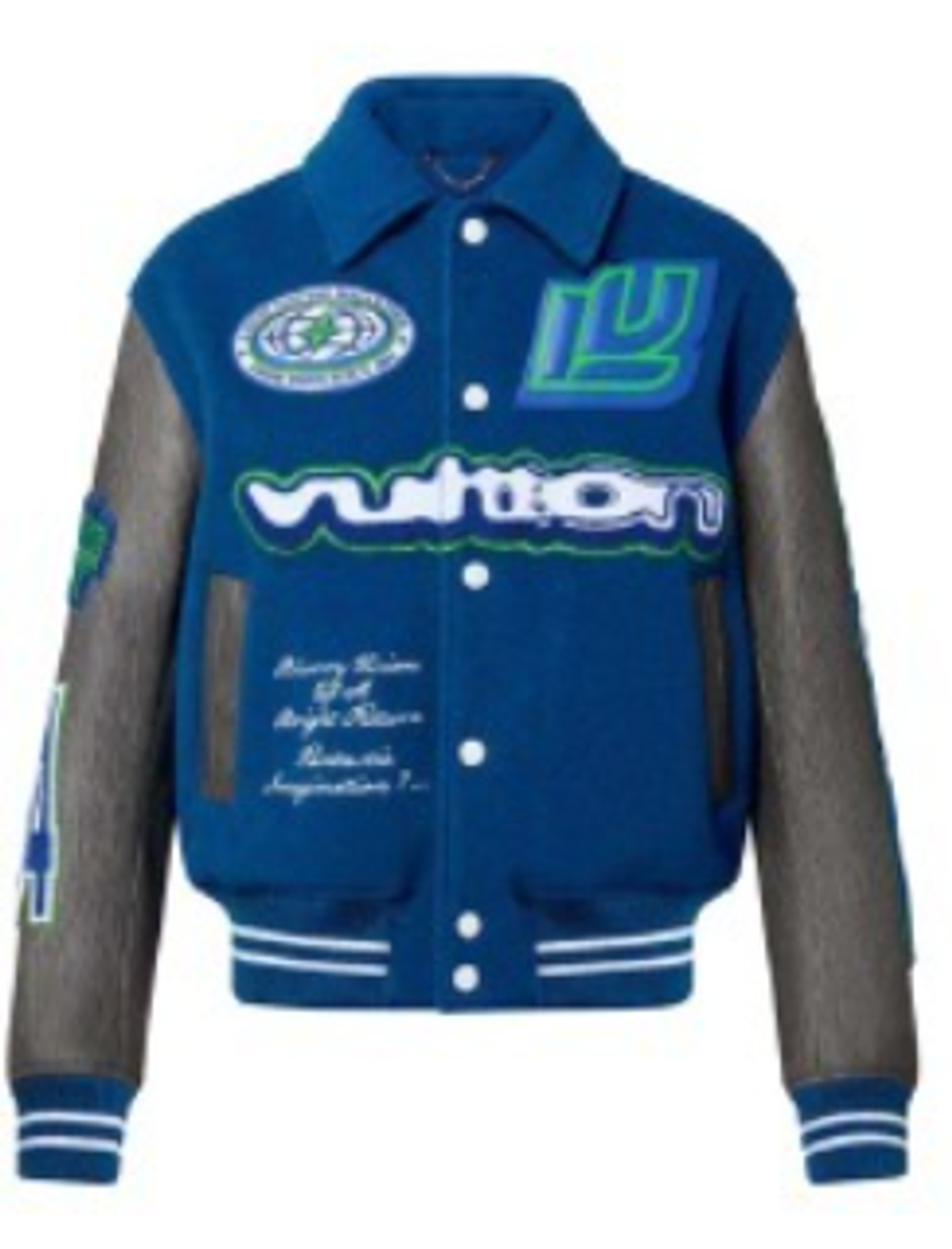 Louis Vuitton Blended Fabrics Leather Cotton Logo Souvenir Jackets ...