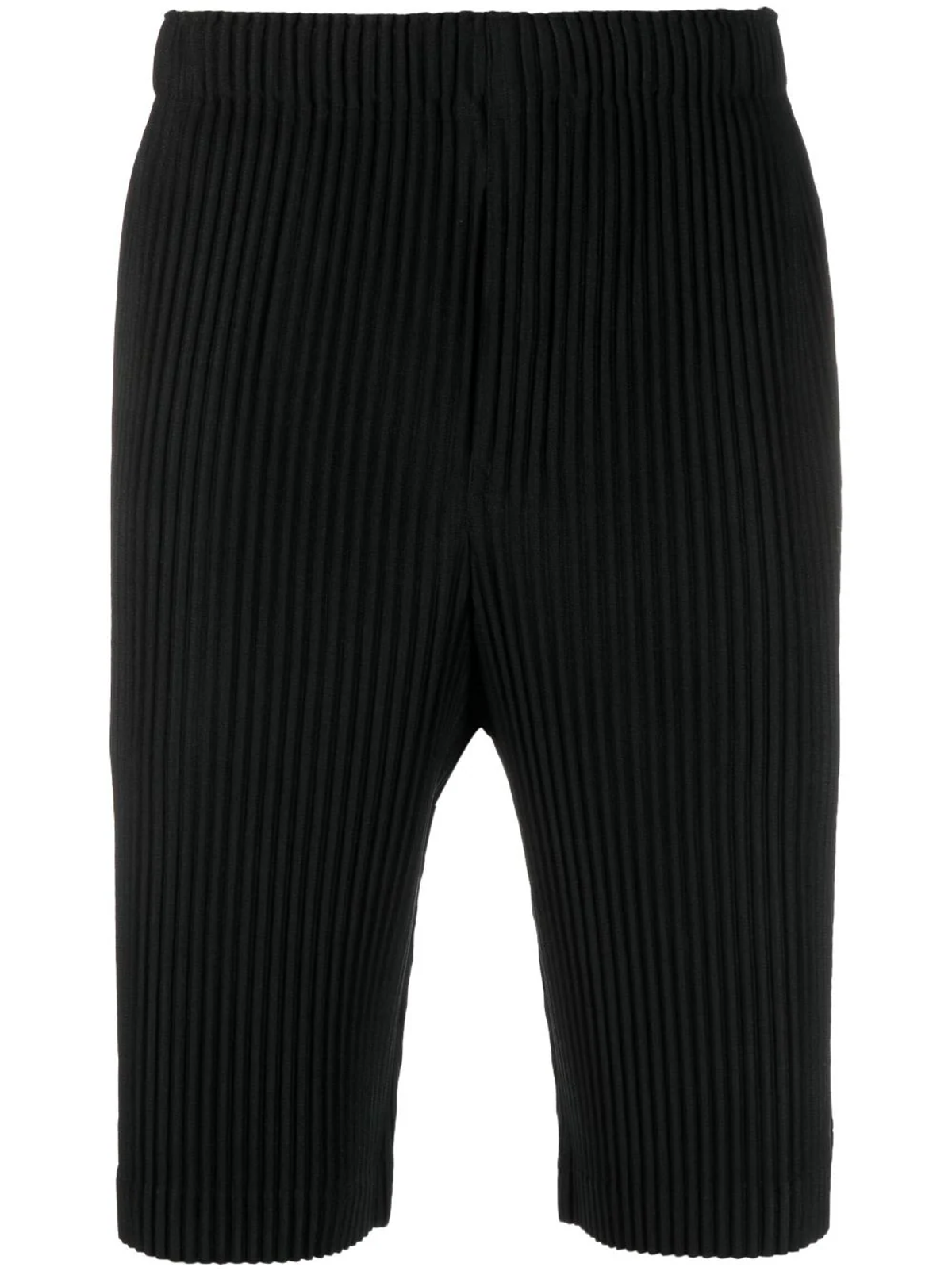 Issey Miyake Black Elasticated-waistband Pleated Shorts | WHAT’S ON THE ...