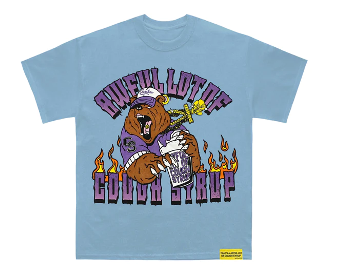 Cough Syrup Light Blue Bear T-Shirt | WHAT’S ON THE STAR?