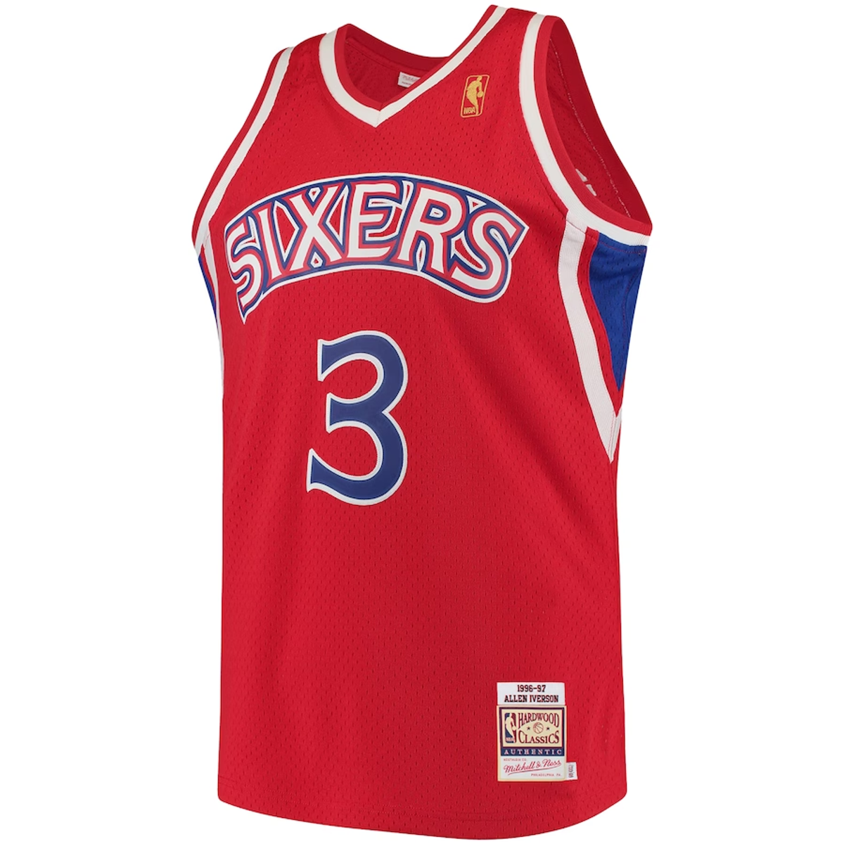 Philadelphia 76ers Merch Red Hardwood Classics Authentic Jersey | WHAT ...
