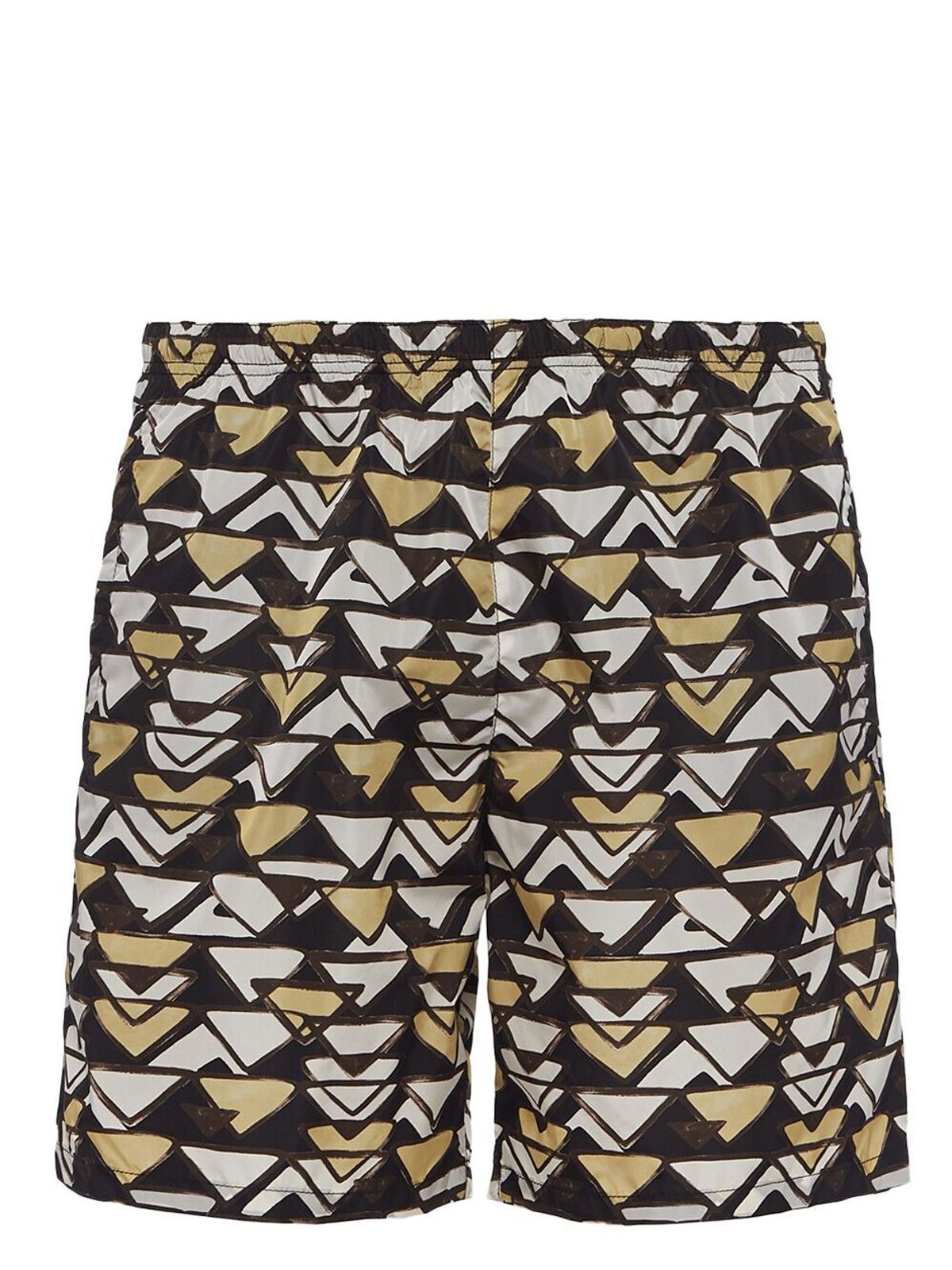 Prada Triangle-print Swim Shorts In Black | WHAT’S ON THE STAR?