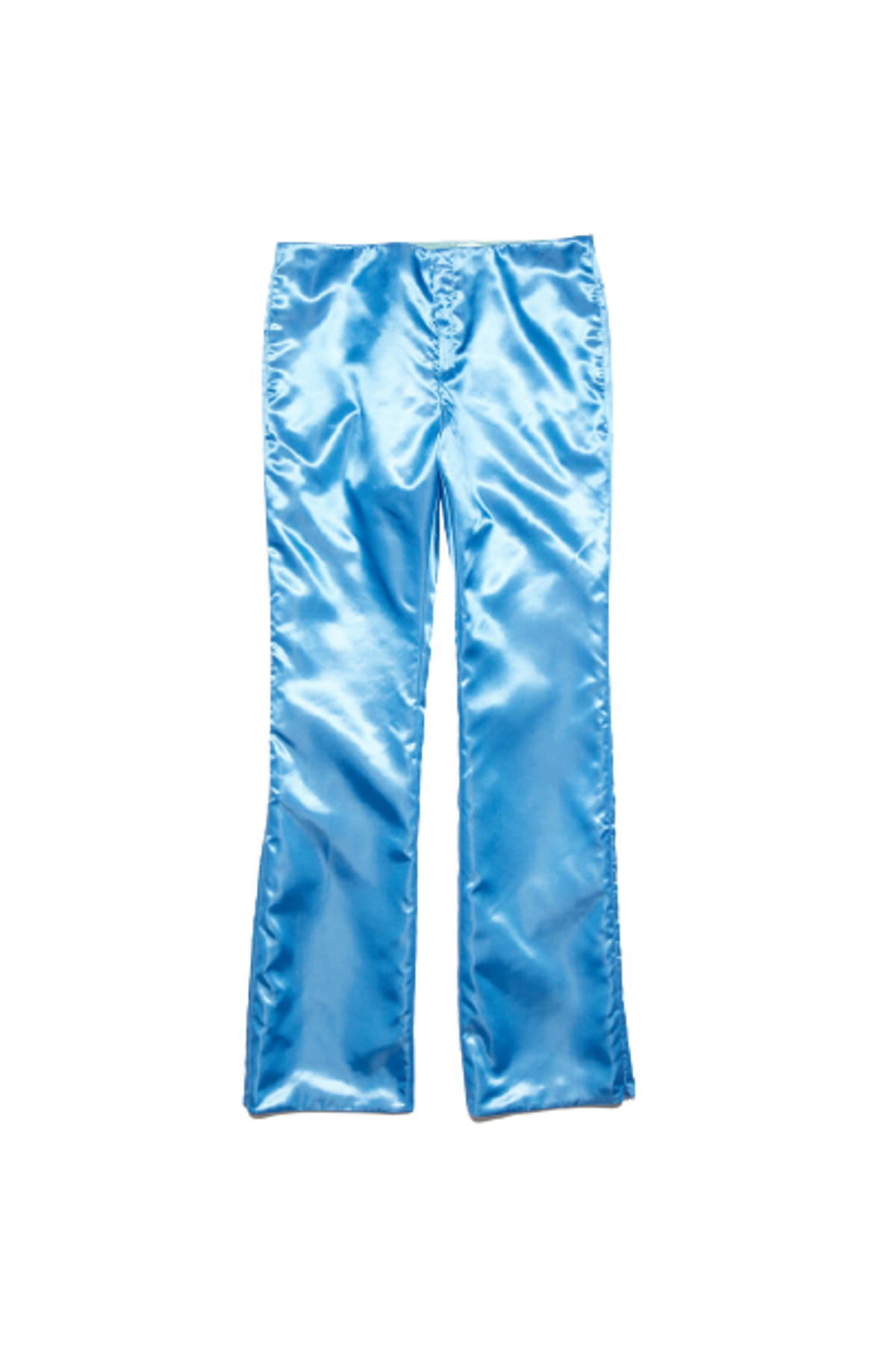 Acne Studios Azure Blue Satin Trousers | WHAT’S ON THE STAR?