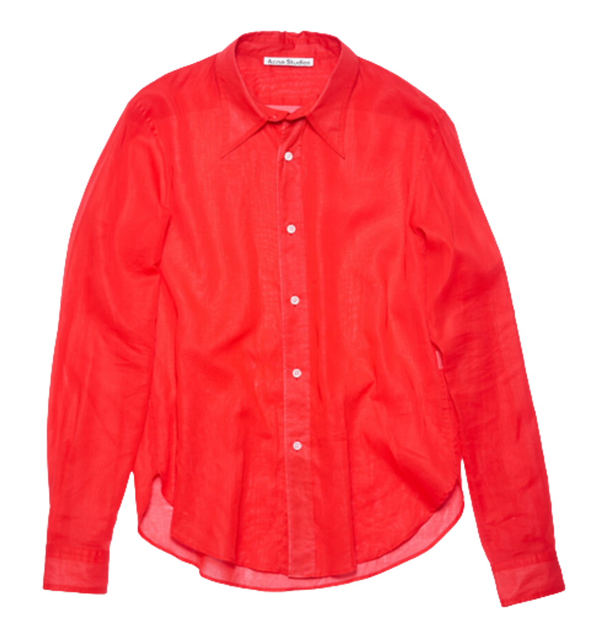 Acne Studios Button Up Cardinal Red Shirt | WHAT’S ON THE STAR?