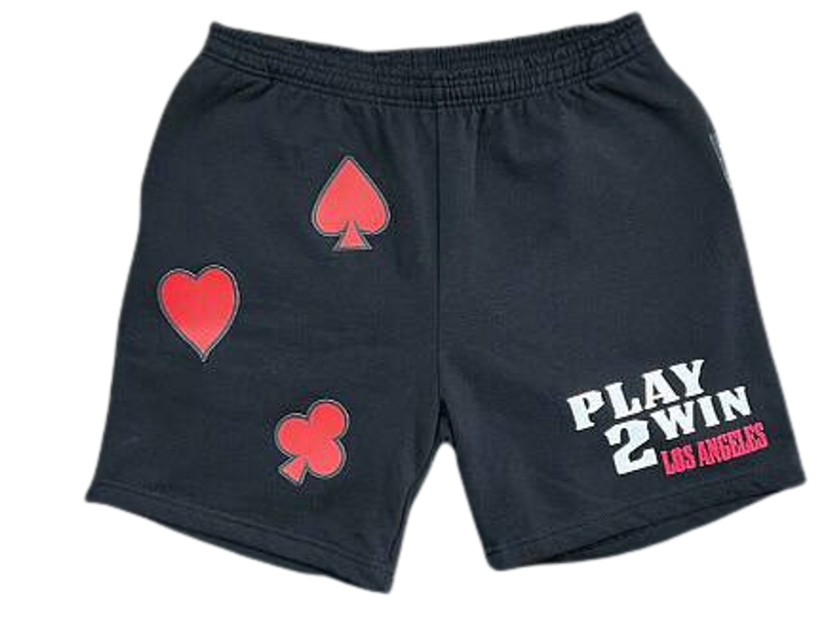 Play 2 Win Black Leather Patches Shorts | WHAT’S ON THE STAR?