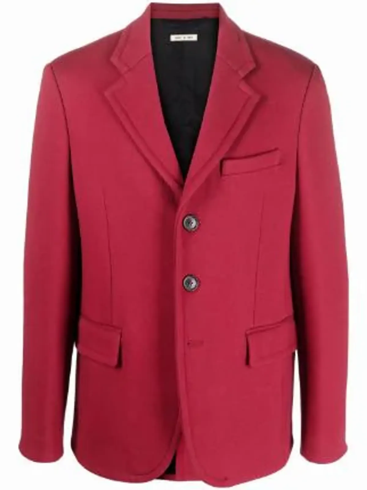 Marni China Red Single-Breasted Cotton-Jersey Suit Jacket | WHAT’S ON ...