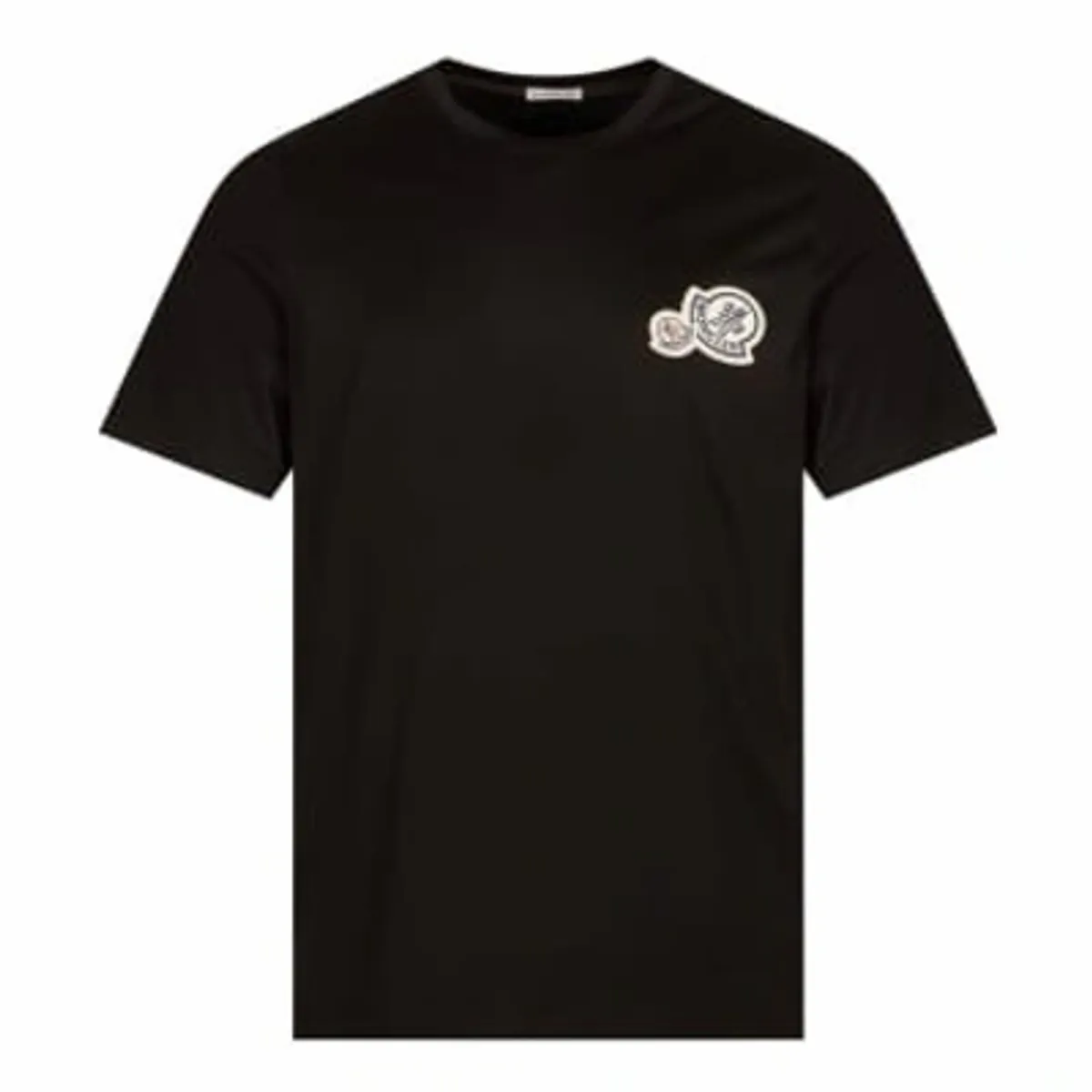 Moncler Black Double Logo Cotton Jersey T-shirt | WHAT’S ON THE STAR?