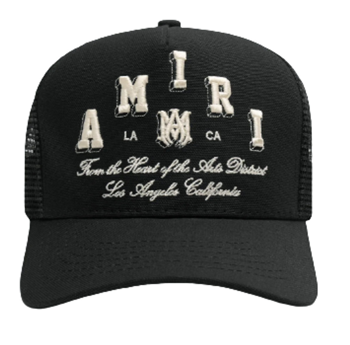 Amiri Black Varsity Trucker Cap | WHAT’S ON THE STAR?