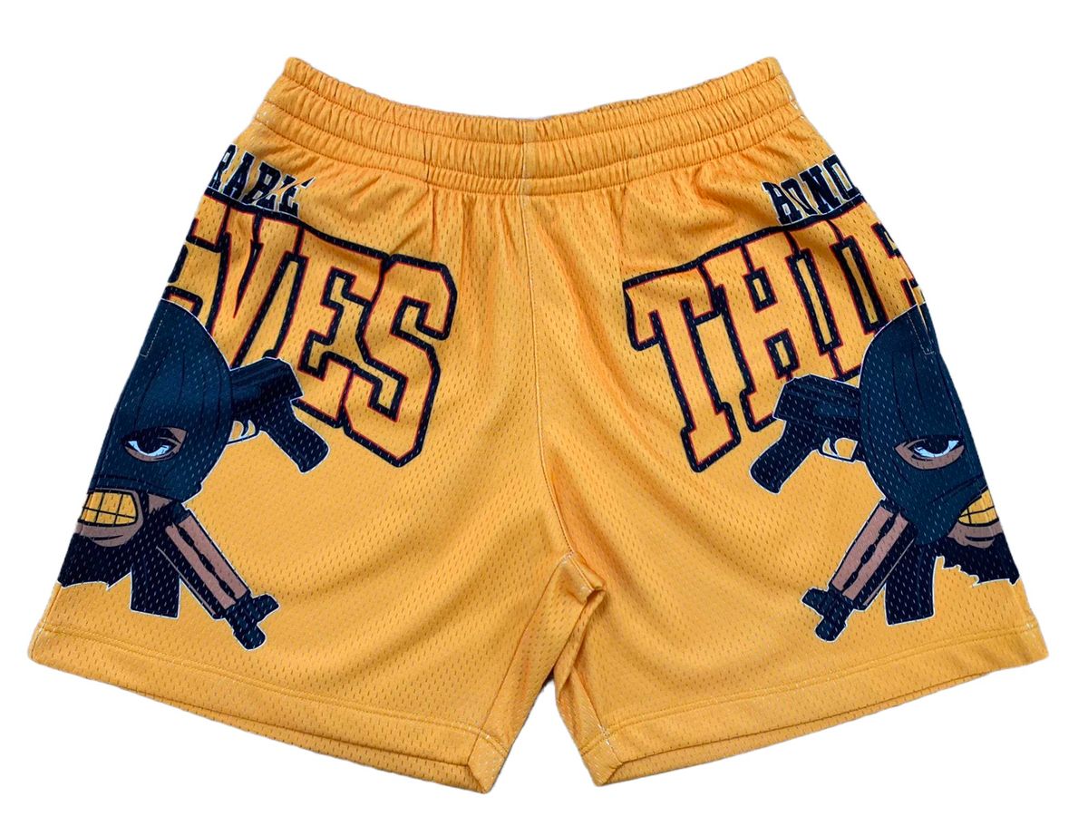 Honorable Thieves Bandit Yellow Mesh Shorts | WHAT’S ON THE STAR?