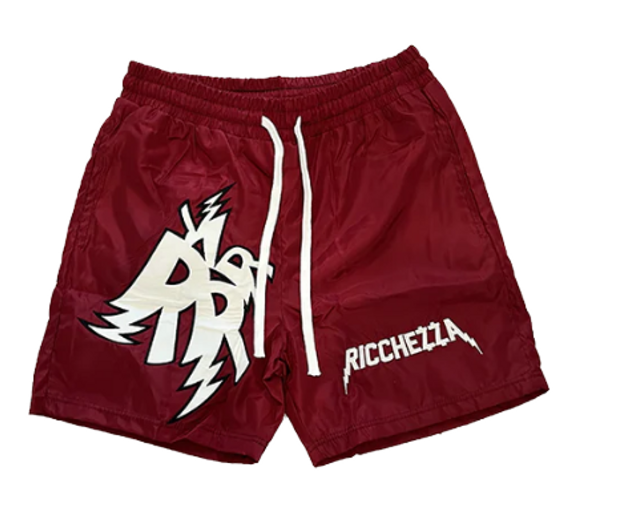 Ricchezza Forever Burgundy R'Blades Nylon Track Shorts | WHAT’S ON THE ...