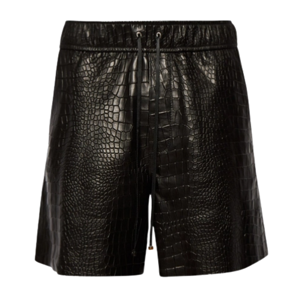 Amiri Black Embossed Crocodile Shorts | WHAT’S ON THE STAR?