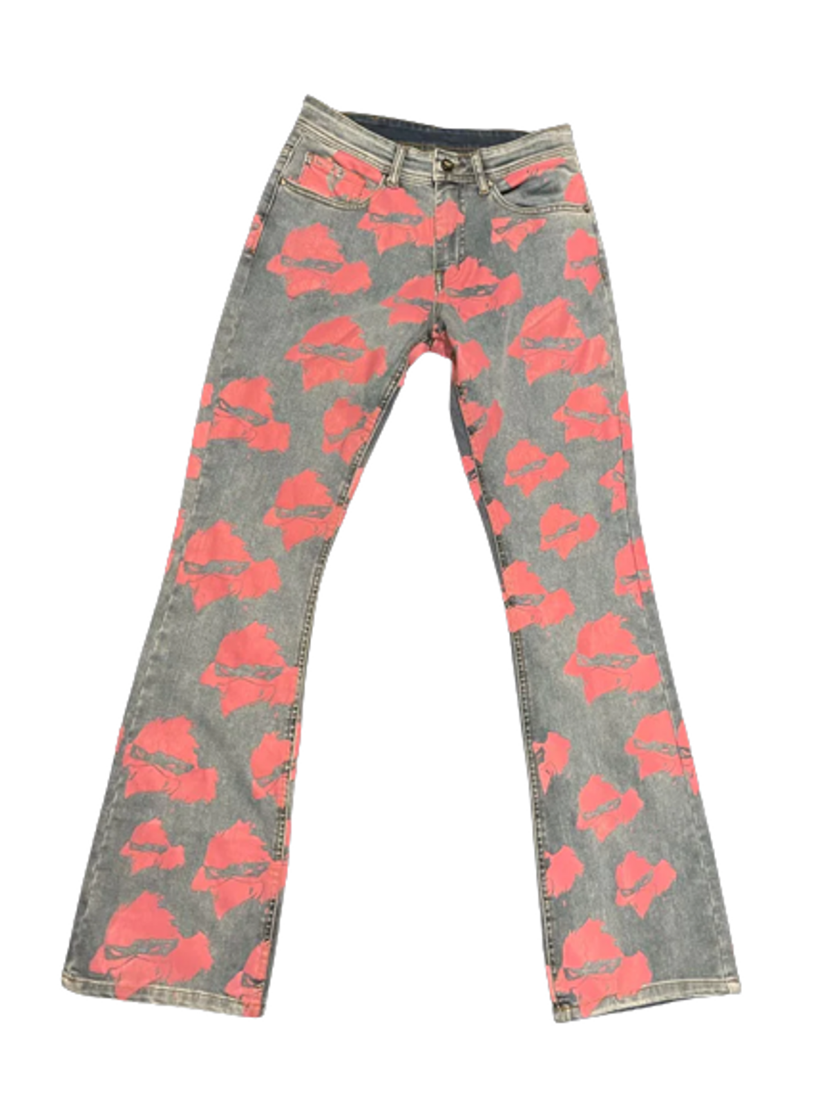 Roadrunners World Global Pink Denim Flare Jeans | WHAT’S ON THE STAR?