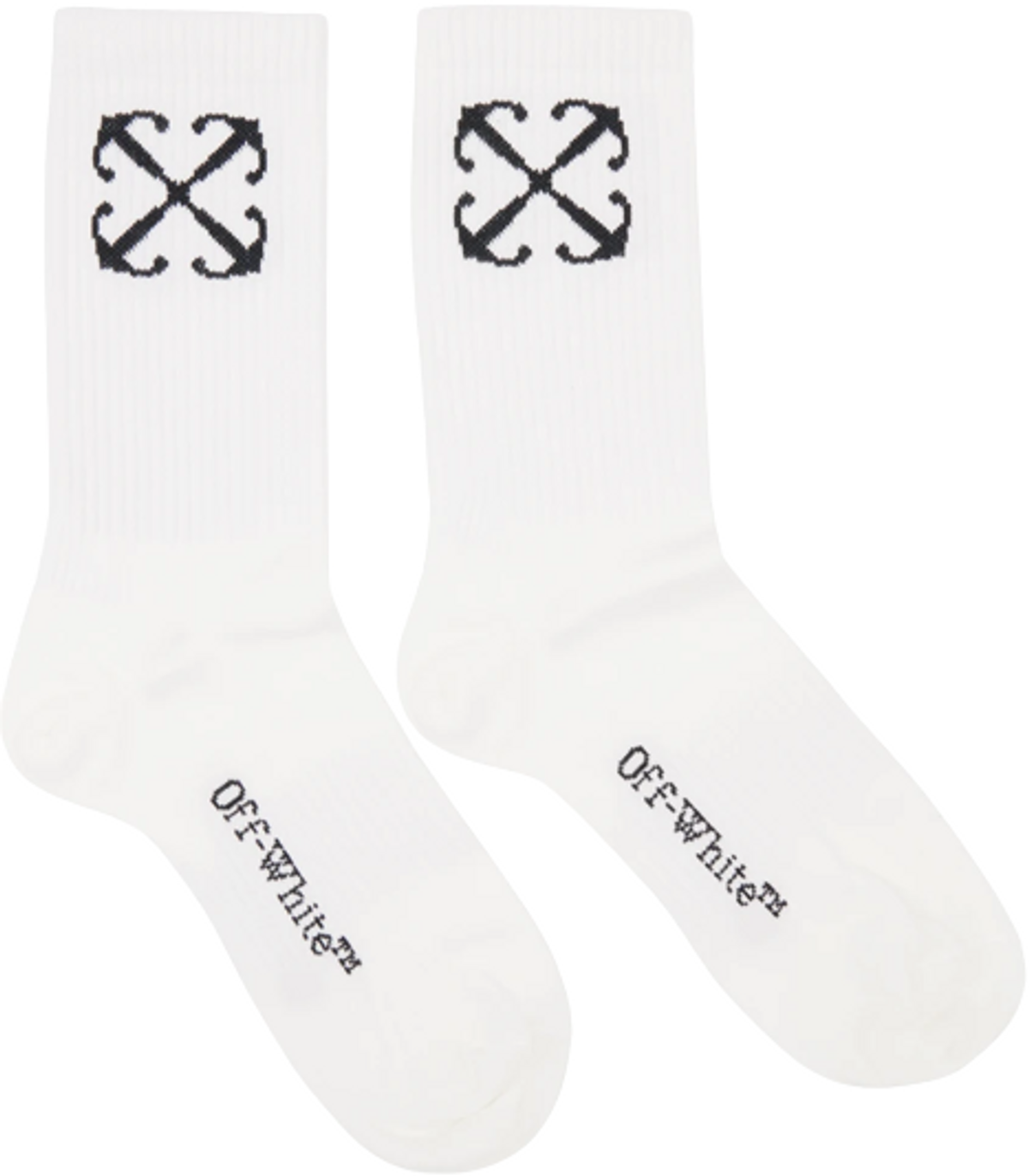 Off-White White Jacquard Socks | WHAT’S ON THE STAR?