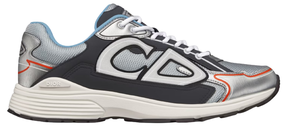 Dior B30 Gray Mesh with Silver-Tone and Deep Gray Technical Fabric ...
