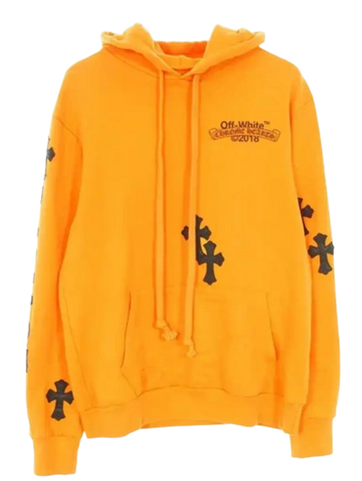 Off-White × Chrome Hearts Orange Cross Patch Hoodie | WHAT’S ON THE STAR?