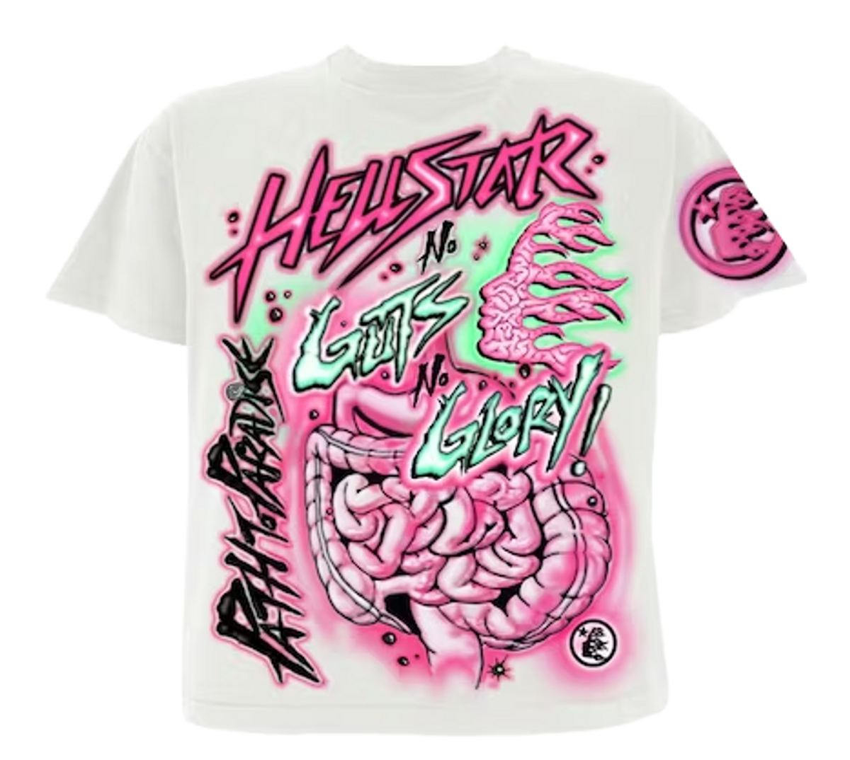 Hellstar No Guts No Glory White T-Shirt | WHAT’S ON THE STAR?
